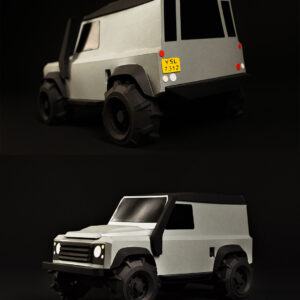 Geländewagen Verteidiger - Papercraft Car Sculpture - Shop