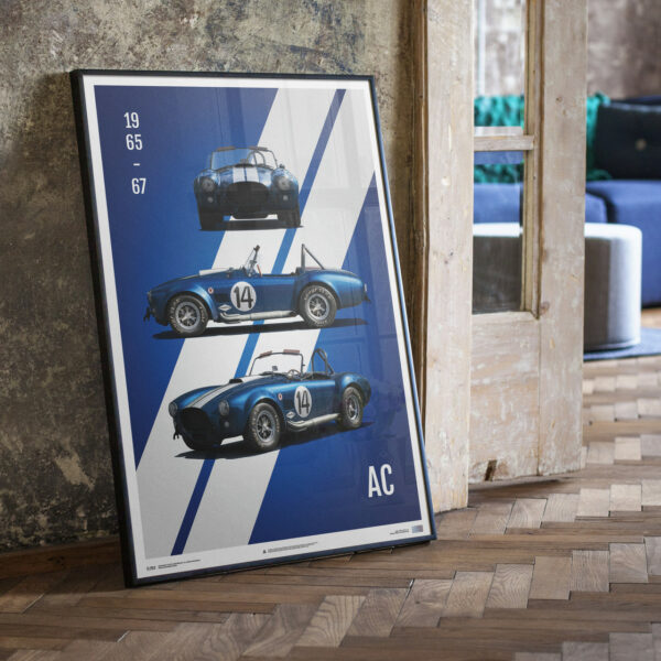 Shelby-Ford AC Cobra Mk III - 1965 - Blue | Limited Edition Poster - Shop