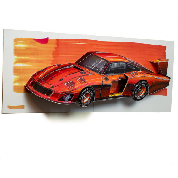 Moby Dick 3D Sketch - Papercraft Car Sculpture - 1:8 - Shop