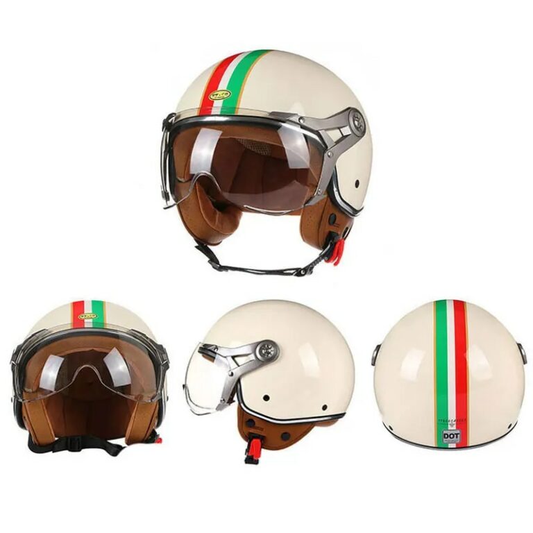 Open Face 3/4 Motorcycle Retro Helmet - Shop