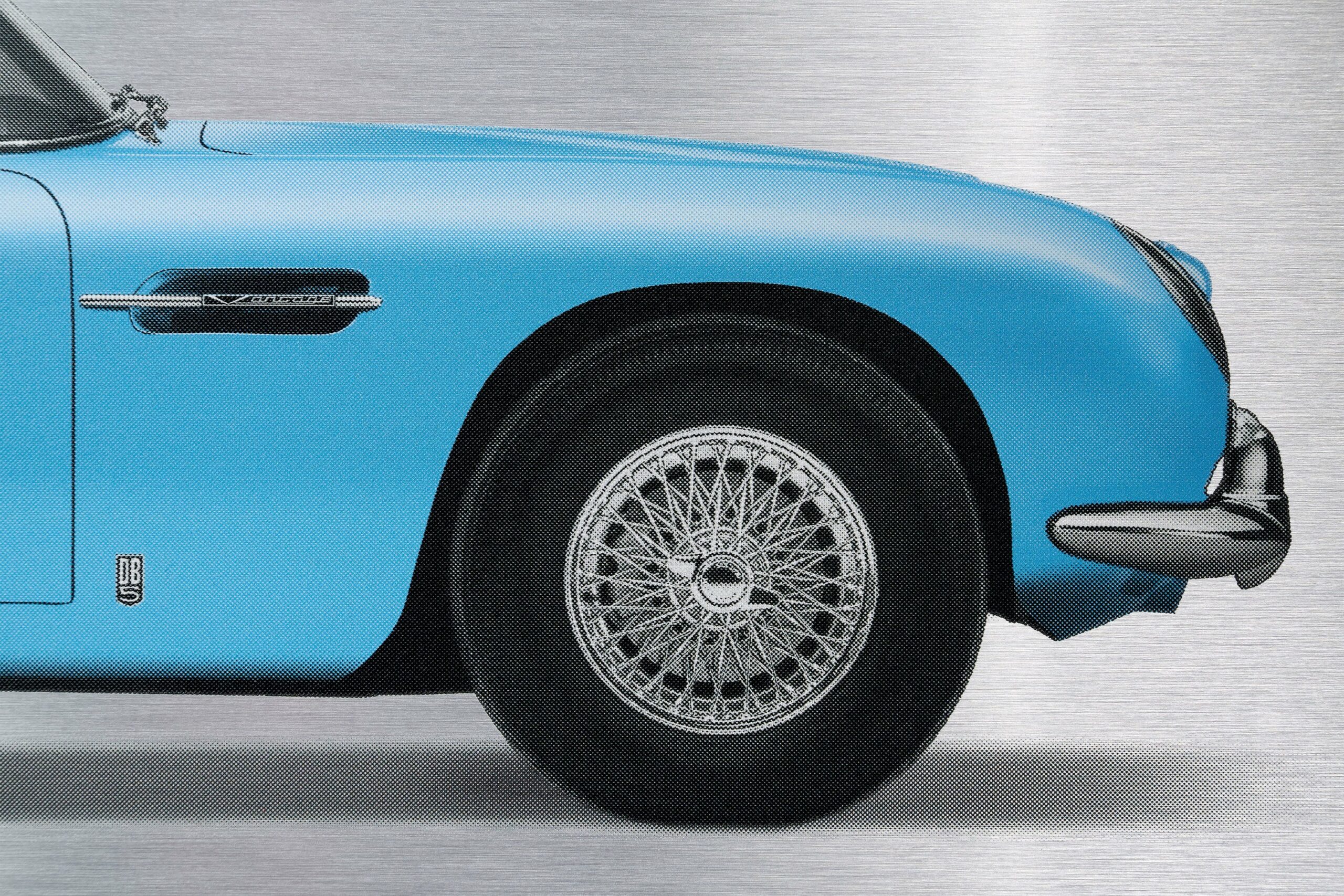 Aston Martin DB5 Vantage - 150cm Half Tone Flat Bed Print - Side View ...